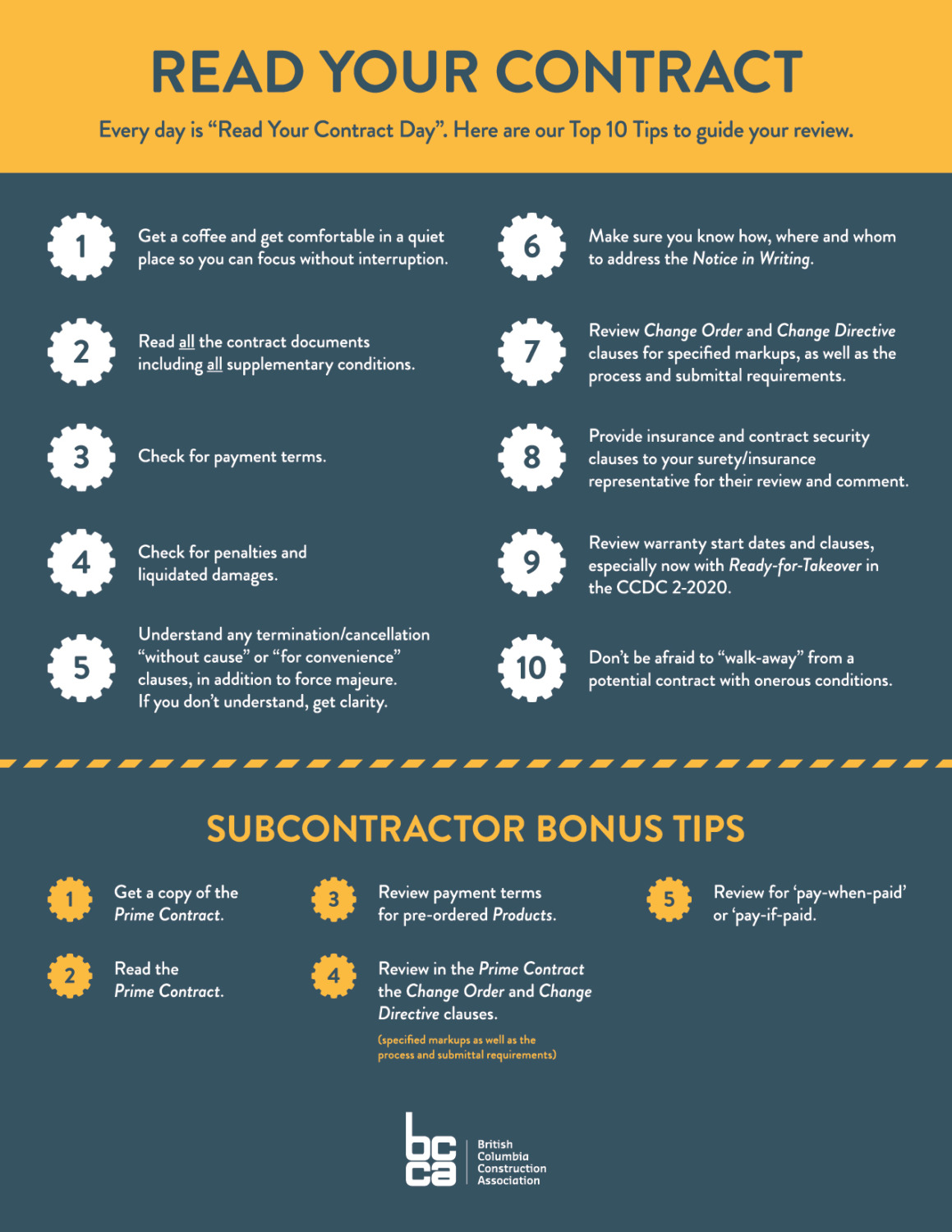 Read Your Contract - BC Construction Association