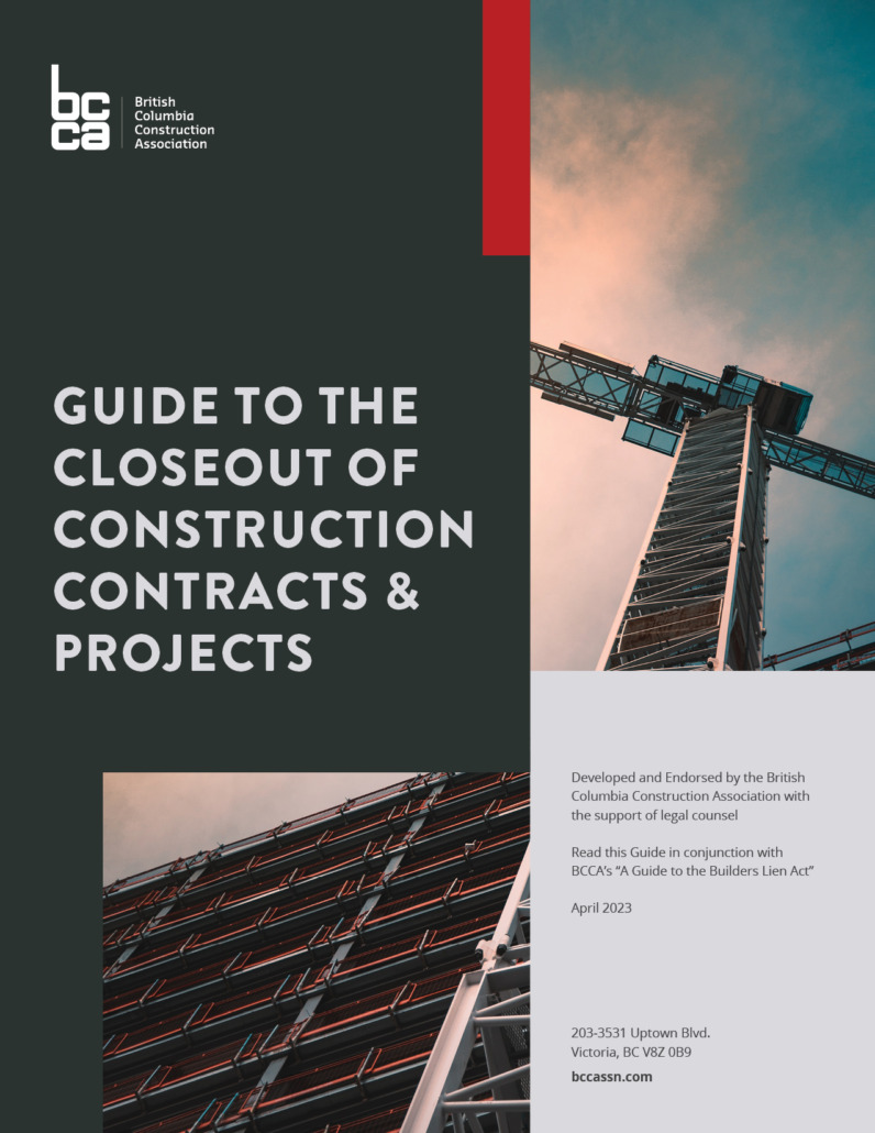 Closeout Guide - BC Construction Association